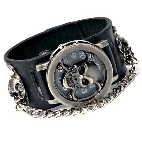Handmade Vintage Men's Women's Black-gold Unisex Gothic Skeleton Skull ...